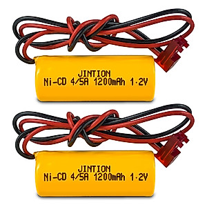 JINTION Exit Sign Emergency Light Ni-CD Battery 1.2v 1200mah 4/5 A NiCD Replacement NiCad Batteries