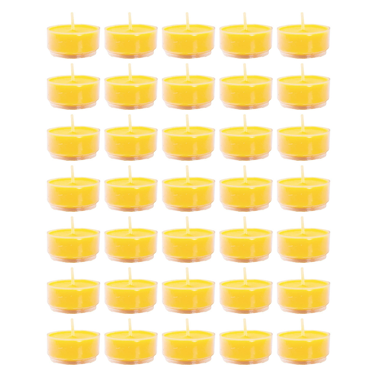 Mudra Crafts Tibetan Tealight Vanaspati Ghee Butter Lamp Candle Set for Meditation, Ceremonies, Rituals, Altars, Diwali (Clear Container)