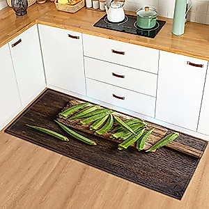 OPLJ Home Entrance Doormat Hallway Bedroom Living Room Decor Floor Carpet 3D Vegetable Pattern Balcony Bath Anti-Slip Rug A5 60x180cm