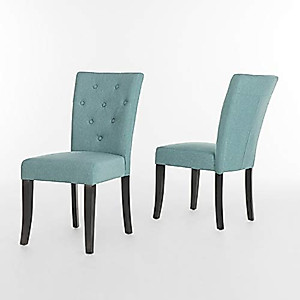 Christopher Knight Home Nyomi Fabric Dining Chair, Blue