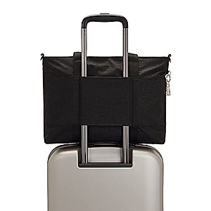 Kipling Natalie 15" Laptop Tote Bag Basketweave Black