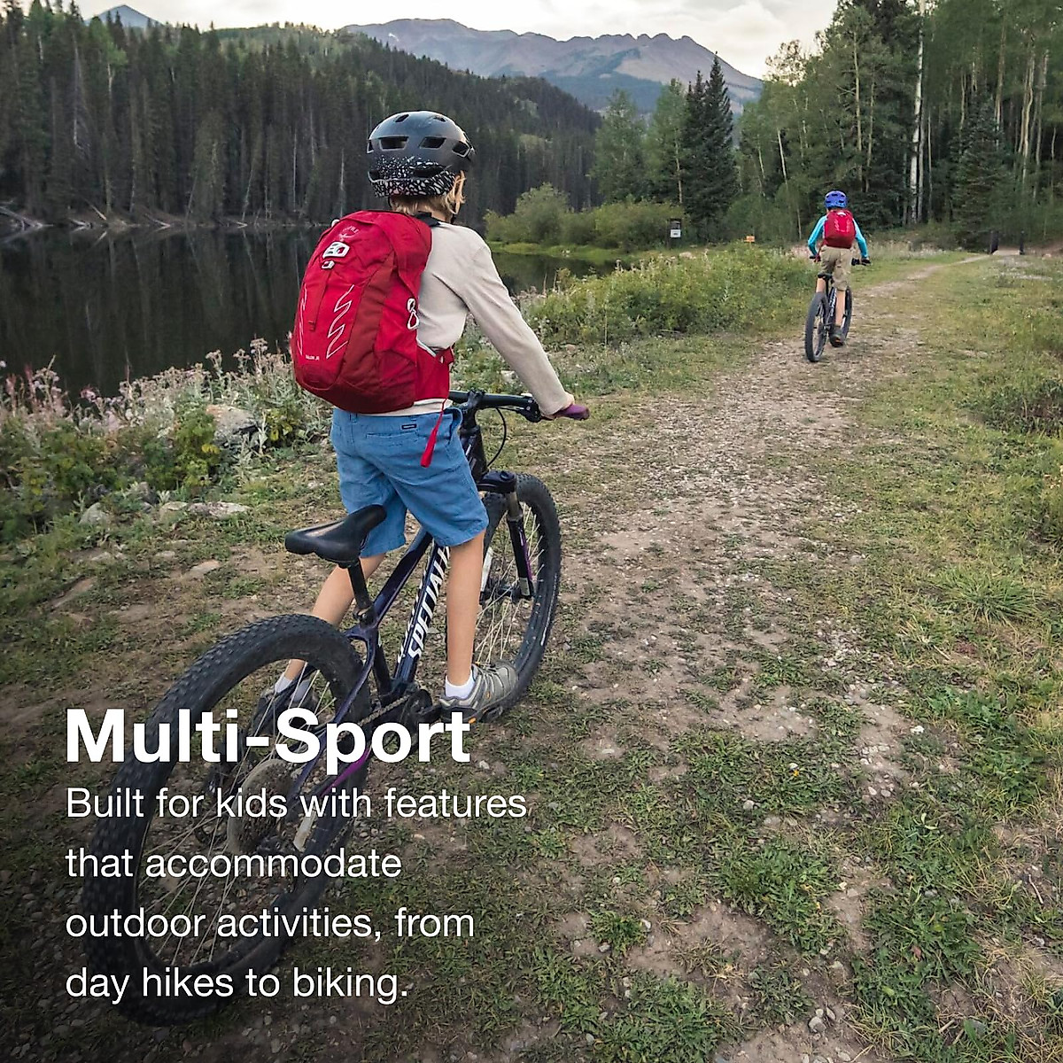 Osprey Talon Jr Boy's Hiking Backpack , Stealth Black