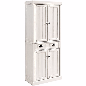 Crosley Furniture Seaside Kitchen Pantry Cabinet - Distressed White