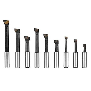 12mm Shank Carbide Tip Boring Bar Set , 9 Pcs F1 Type 12mm Shank Boring Bar Set, 12mm High Speed Carbide Tipped Bars Lathe Tool