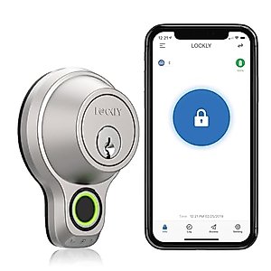 Lockly Access Touch Pro - Compact Smart Wi-Fi Lock with Fingerprint Access, App Control, Voice Control, Auto Lock -PGD7YWSN