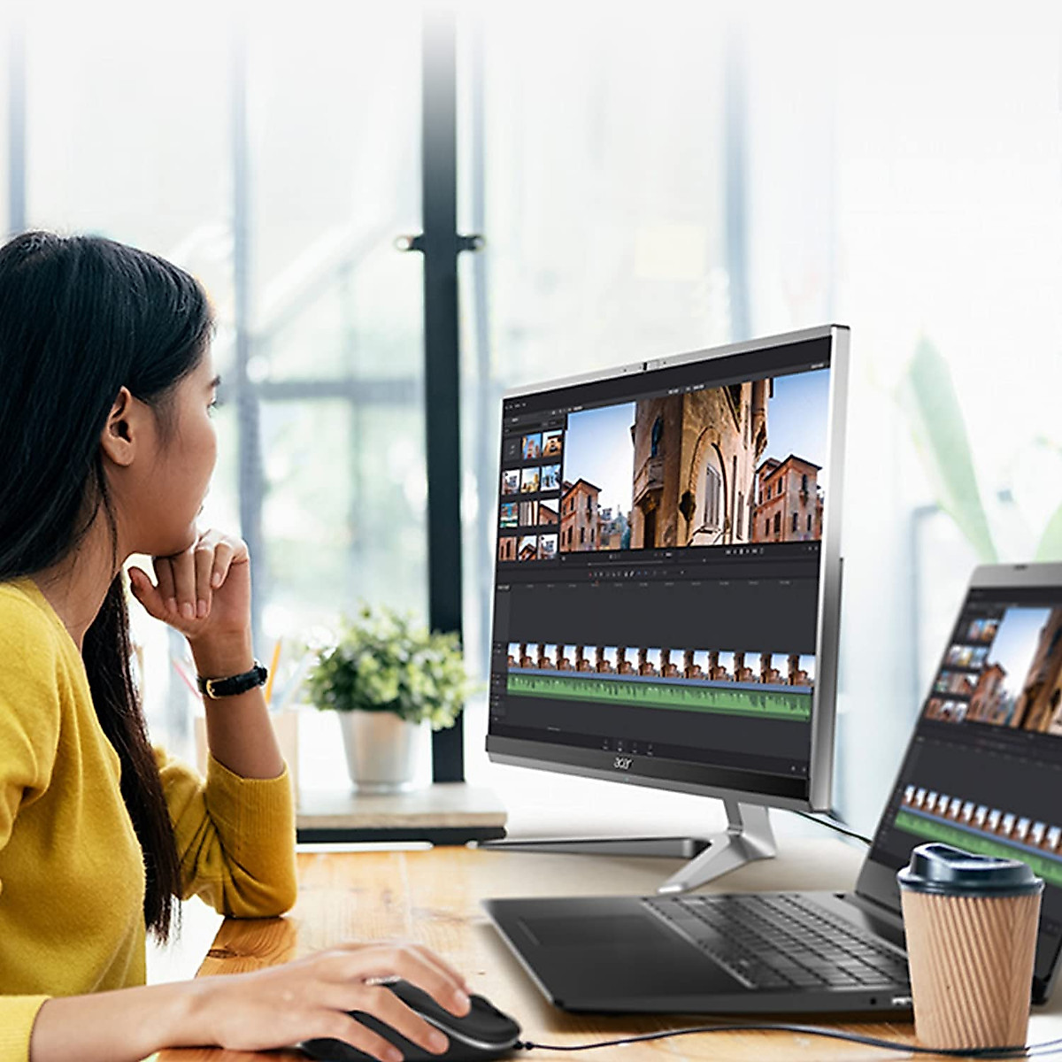 Acer Aspire C24-1650-UA92 AIO Desktop | 23.8" Full HD IPS Display | 11th Gen Intel Core i5-1135G7 | Intel Iris Xe Graphics | 8GB DDR4 | 512GB NVMe M.2 SSD | Wi-Fi 6 | Windows 11 Home