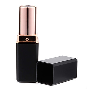 Allwon 10Pcs Black Empty Lipstick Tubes DIY Lip Balm Container (Square Tube)