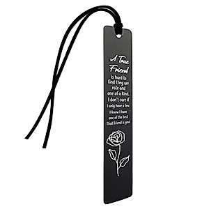 Friendship Metal Engraved Bookmark, Teacher Gift, Graduation Birthday Christmas Thanksgiving Day Gift, Book Club Gifts for Women Man Friends, Librarian Gifts, Long Distance Gifts