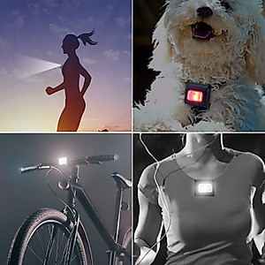 HOKOILN Outdoor Night Running Lights, 2Pack LED Running Lights for Runners with Rechargeable Battery for Camping, Hiking, Running, Jogging, Outdoor Adventure