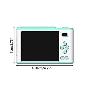 2.8 Inch Children Boy Camera Toy Digital Camera Touch Screen Mini Camera Recording 8.0MP Double Lens Children Camera Birthday Gift (Memory Card + 16G),Blue