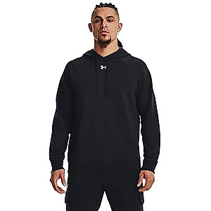 Under Armour Men's Rival Fleece Hoodie, (001) Black / / White, X-Large