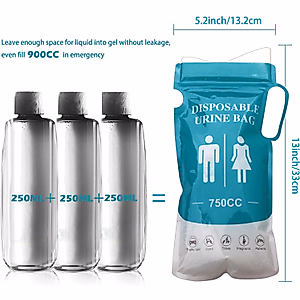 12pcs Disposable Urine Bags Pee Bag for Travel Emergency Portable Urinal Bag Sap Bags Vomit Bags Unisex Urinal Bag