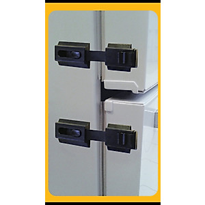 The Guardian Refrigerator Lock for Any Home Appliance, Used for Infants, Special Needs Children and Dementia Patients (Black) - One Lock