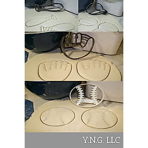 BASEBALL MITT GLOVE BAT CAP HAT SPORTS ATHLETICS SET OF 4 COOKIE CUTTERS MADE IN USA PR1164