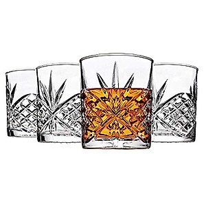 Godinger Dublin Whiskey Decanter Bar Set with 4 Old Fashioned Glasses