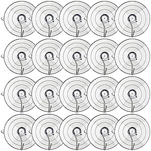 Blulu 20 Pieces Clear Suction Cups Hooks for Glass 2.4 Inch Reusable Window Suction Cups 7 lb Vacuum Suction Hooks Wreath Hanger Hooks for Towel Glass Window Door Mirror Table