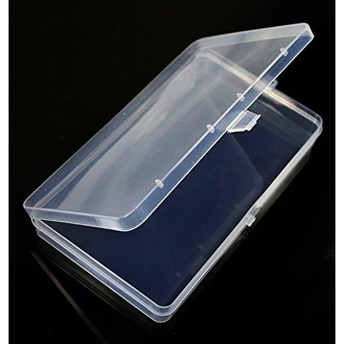 Clear Plastic Flat Rectangle Storage Box for Beads and Tools, 4-Inch by 7-Inch