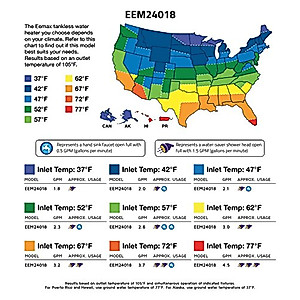 Eemax EEM24018 Electric Tankless Water Heater, Blue