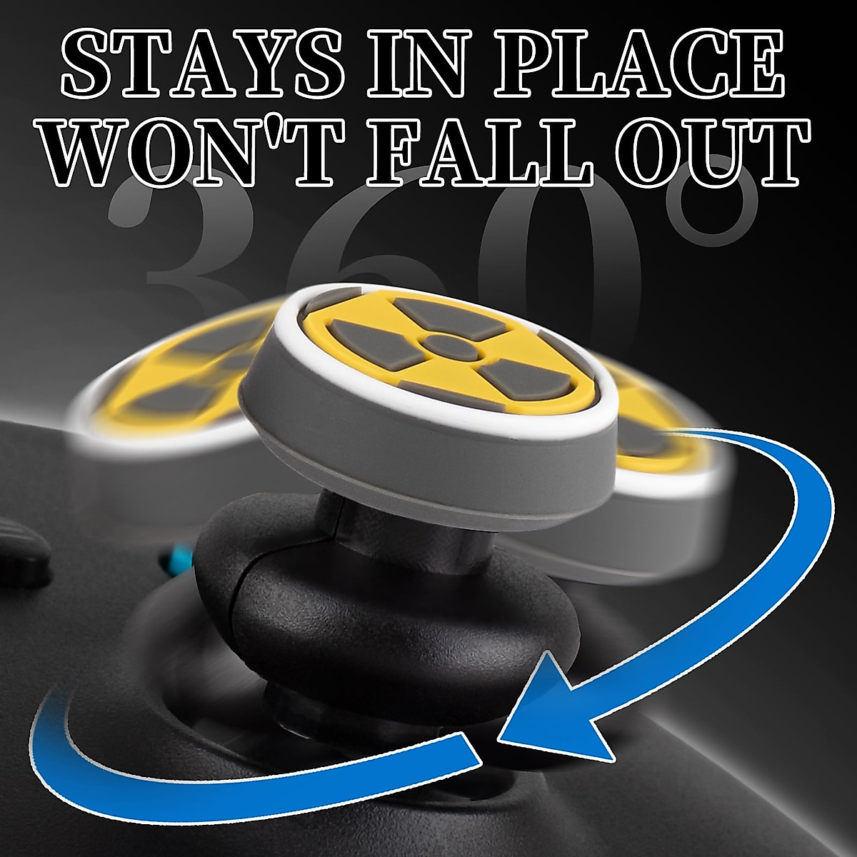 PlayRealm NO Falling Off Thumbstick Extender x 2 & Thumb Grip x 4 for Xbox Series & Xbox one Controller(Paw Purple)