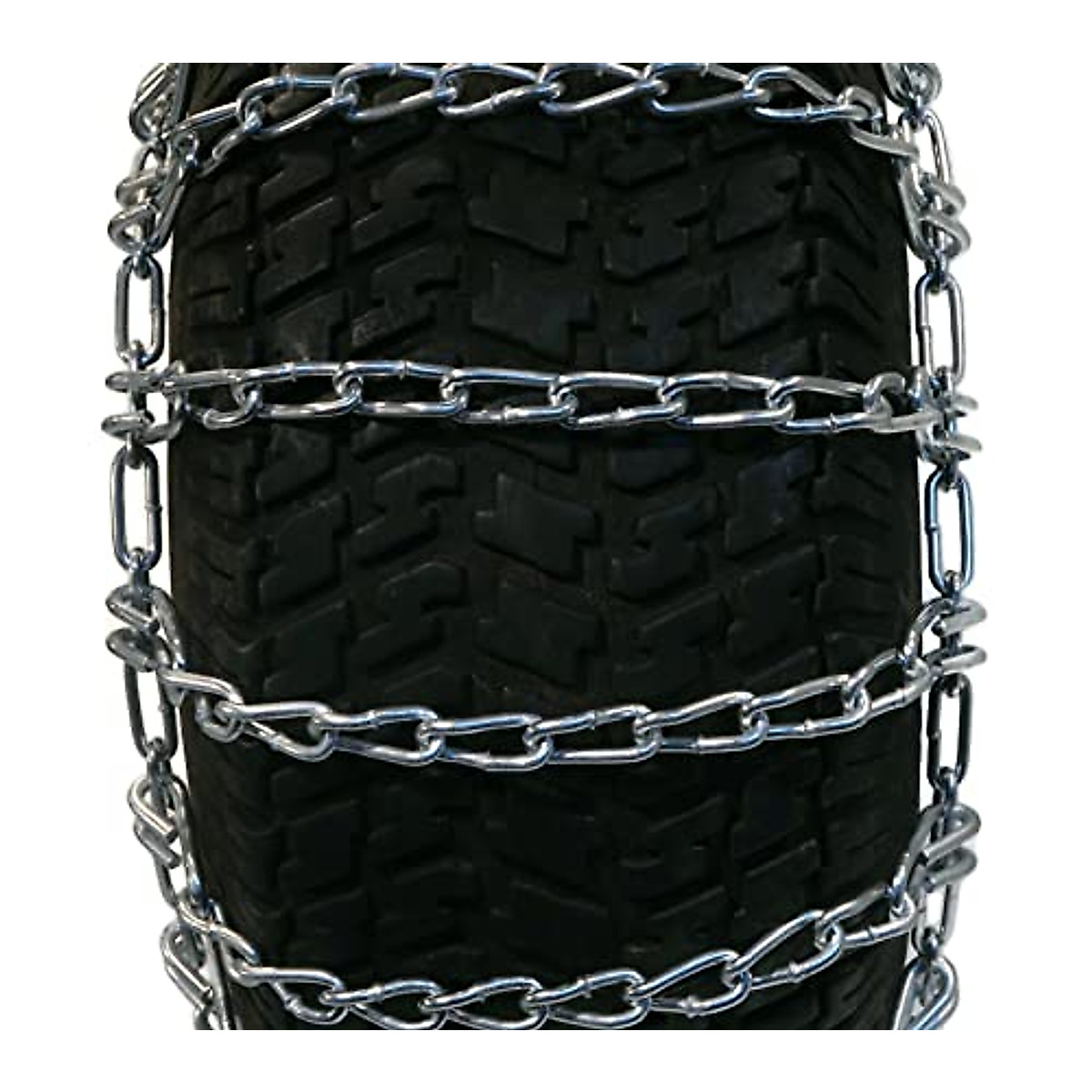 The ROP Shop | Pair of 2 Link Tire Chains 20x8.00x8, 20x8.0x8, 20x8x8 for MTD, Cub Cadet Lawn Mower, Tractor, Rider Traction