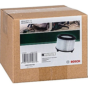 Bosch Home and Garden 2609256F35 Cartridge Filter for UniversalVac 15 and AdvancedVac 20 Vacuum Cleaners Washable