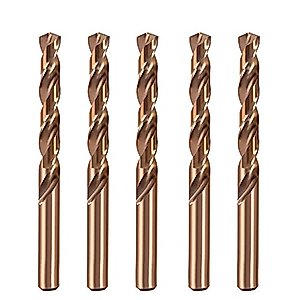 HSS Cobalt Drill Bit Set 5/16 Inch 5Pcs M35 Co Twist Jobber Length Steel Metal Drill Bits
