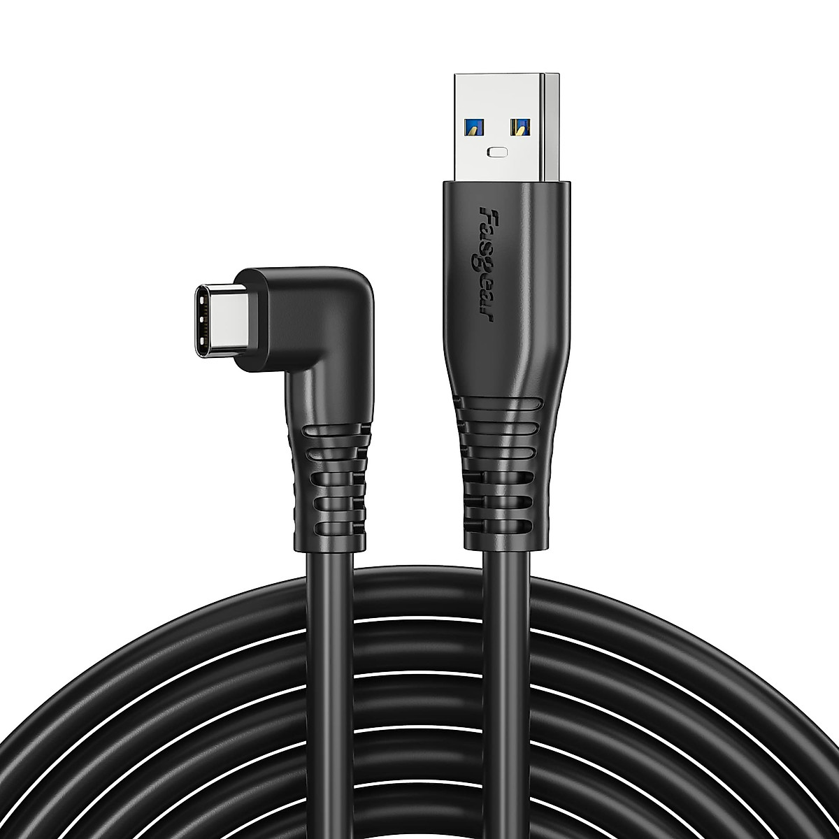 Fasgear USB 3 Type C Cable 16.5ft Long USB C Charger Cable 5Gbps Superspeed Data Transfer 3A Fast Charging Compatible for O-culus Quest 1/2 PS 5 Controller Camera Sam-Sung Smarphones Tablets (5m)