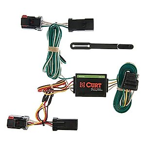 CURT 55334 Vehicle-Side Custom 4-Pin Trailer Wiring Harness, Fits Select Dodge Caravan, Durango, Chrysler Town and Country, Voyager, Plymouth , Black