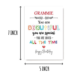 Grammie You Are Beautiful You Are Special - Grammie Birthday Card Poem Card For Grammie - Birthday Card For Grammie - Card For Grammie