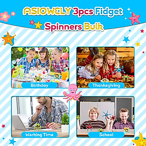ASIOWELY Transformable Fidget Spinner Toys for Kids and Adults,3 PCS Easter Basket Stuffers Finger Sensory Toy for Teens with Autism ADHD Anxiety Relief,Birthdays Gifts for Boys Girls Travel Game