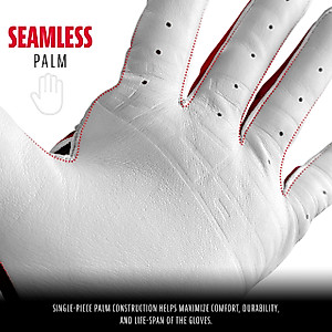 Franklin Sports MLB Batting Gloves - Powerstrap Chrome Adult Men's + Youth Batting Gloves Pair - Baseball + Softball Gloves - Black - Youth Medium