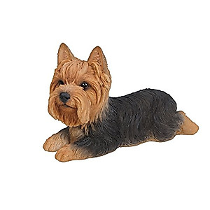 Hi-Line Gift Ltd Yorkshire Terrier Resin Dog Lying Down Statue