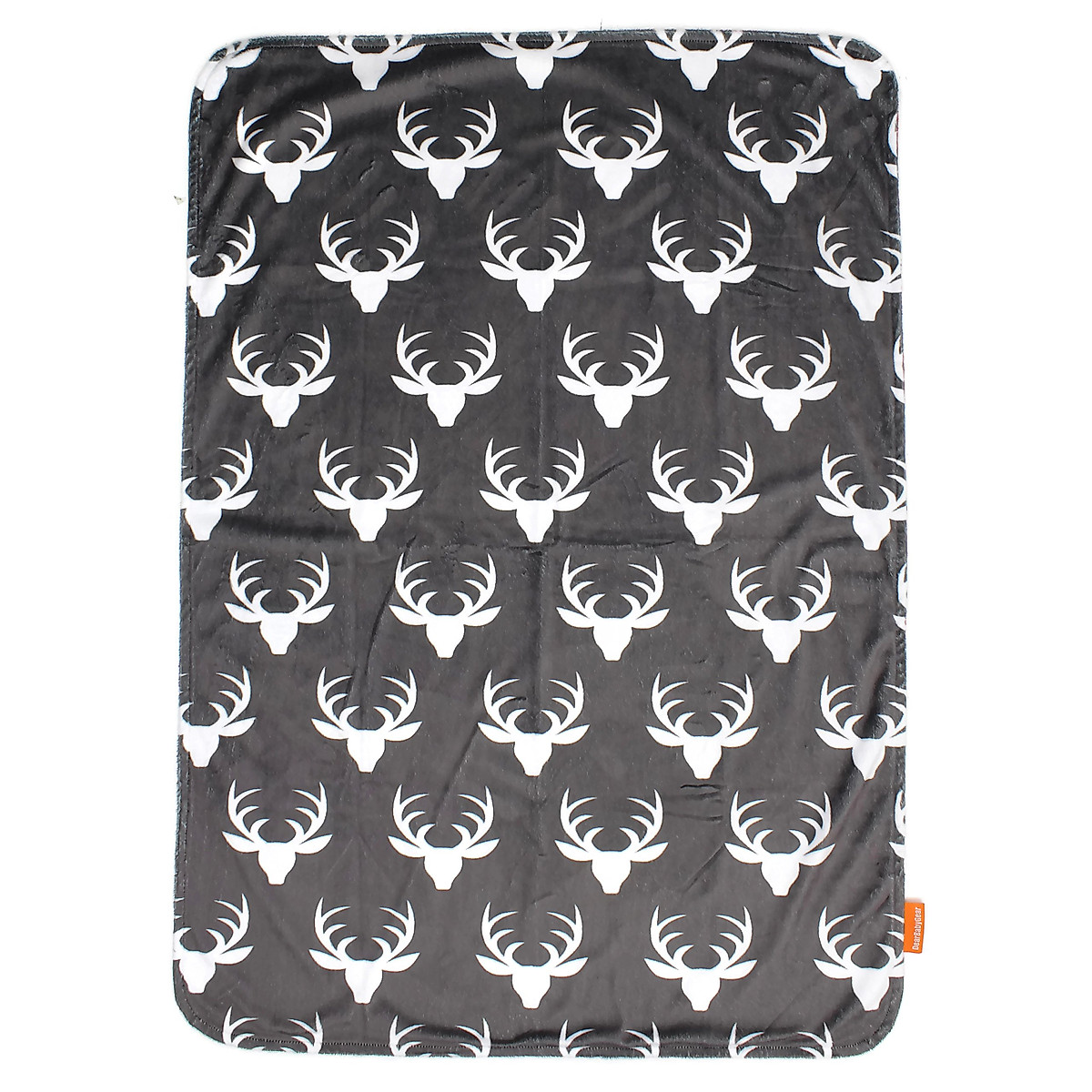 Dear Baby Gear Deluxe Soft Baby Blankets for Newborn Girls & Boys - Cute Infant Blanket, Nice Nursery Blankets, Double Layer Toddler Blanket - Deer Antlers Red & Black Buffalo Plaid (30" x 40")