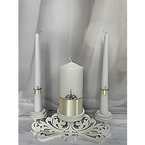 Unity Candle Holder-Unity Candle Stand-Unity Candle-Pillar Candle Holder-Wedding Gift -Ceremony Decoration-Wedding Centerpiece (Big)