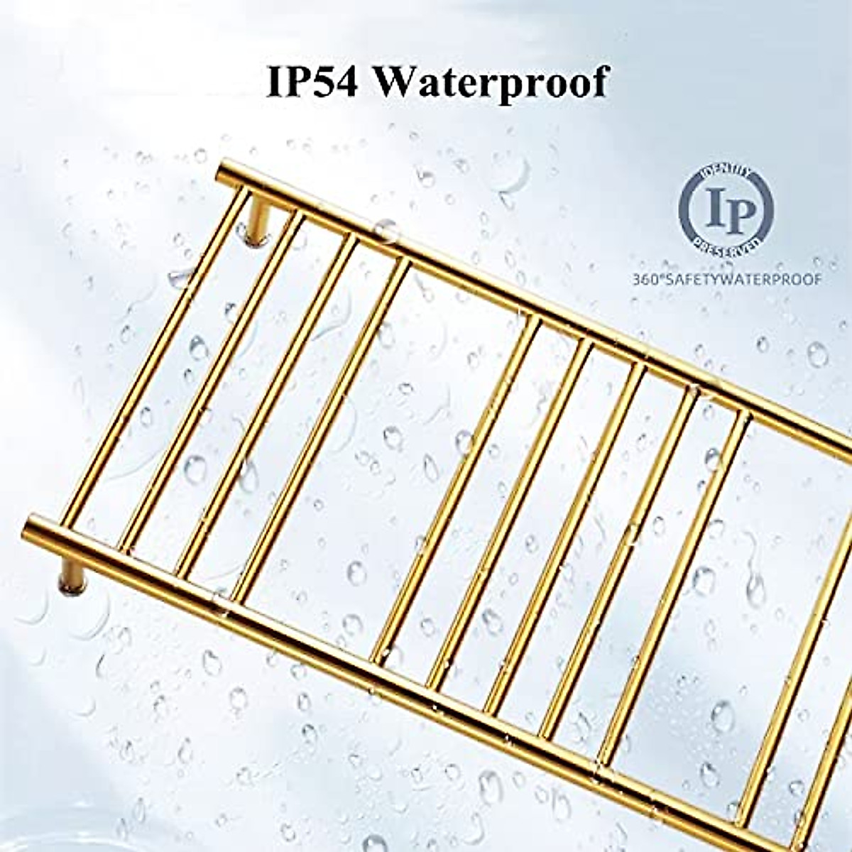 WTTTTW Towel Warmer Rack 14 Bars Wall Mounted Towel Heater, Stainless Steel Towel Warmer Rack, Clothes Drying Rack, Gold