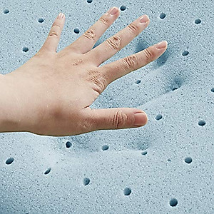 Sleep Philosophy Gel Infused Memory Foam Mattress Topper Luxurious All Season Enhanced Bed Support, Queen(2" Thick), Removable Cooling Cover