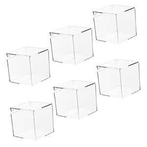 Garneck 6pcs Boxes Jewelry Storage Box Clear Cake Containers Mini Containers Snackle Box Container Clear Boxes for Favors Clear Organizer Box Acrylic Gift Cube Empty Boxes Wedding Supply