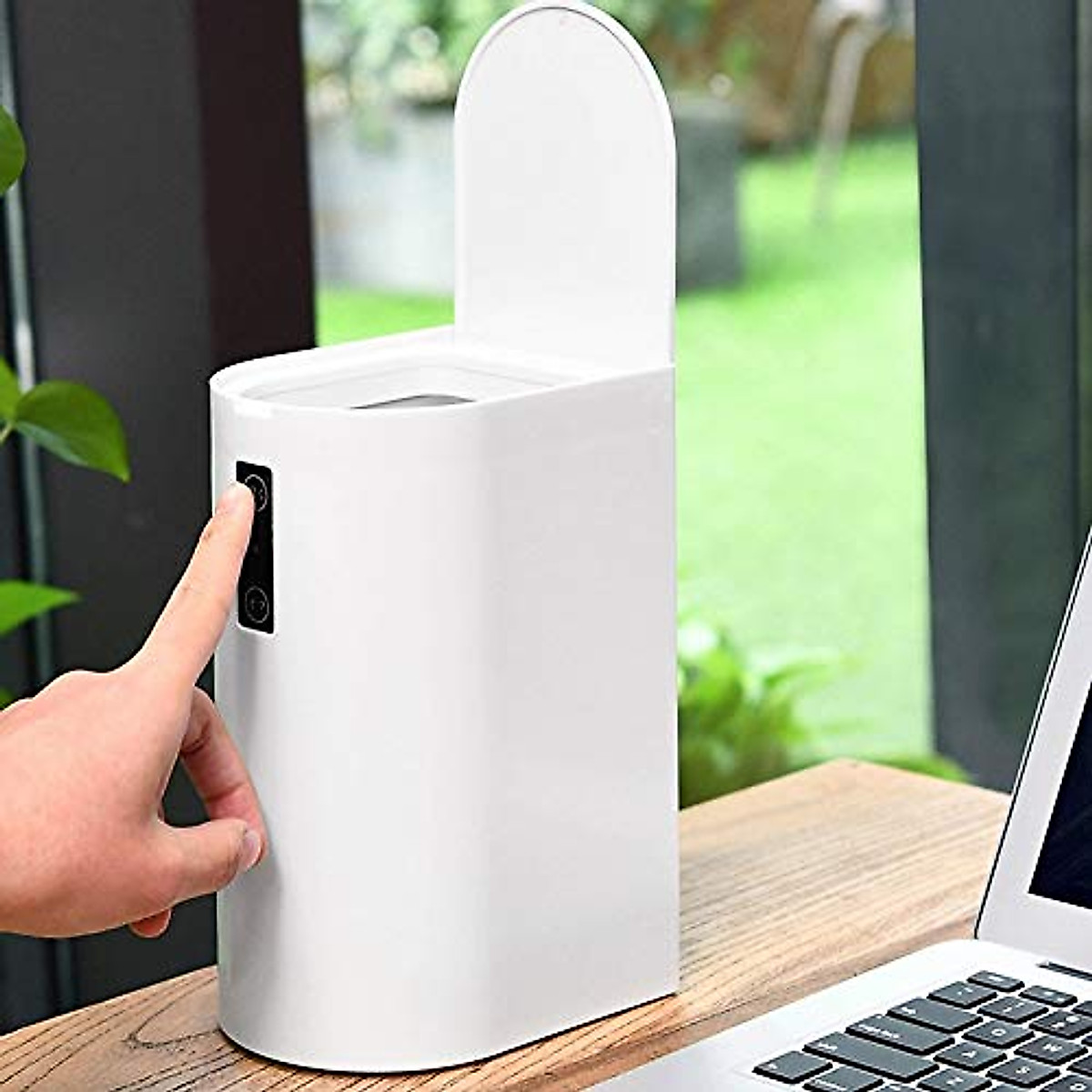 WPYYI Home Intelligent Automatic Induction Electric Rubbish Trash Can Smart Waste Bins Garbage Can Touchless Mini Trash Can