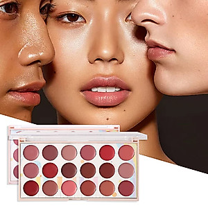 MYUANGO Matte Lipstick Makeup Palette, 18 Colors Matte Long-Lasting Wear Non-Stick Cup Not Fade Waterproof Lip Color Moisturize Lipstick