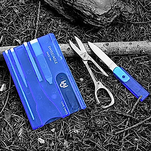 Swiss Eagle Survival Card Knife 10-in-1 Lite Pocket Tool Kit, 3-pack