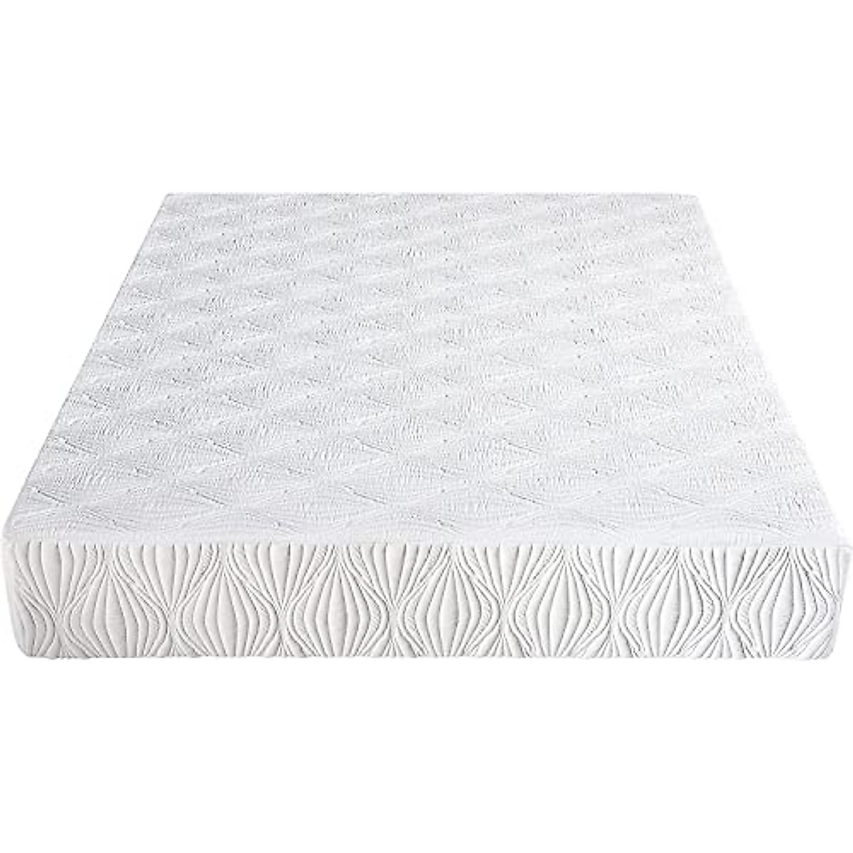 AC Pacific VISCOGEL Gel Infused Polyester Memory Foam Mattress Made in USA, Twin, White