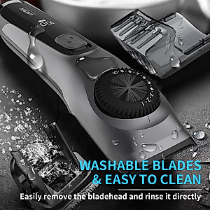 GAERUO Beard Trimmer for Men, Precision Adjustable Trimmer, 38 Length Level Detail Trimmer Hair Clippers, Fast USB Cordless Rechargeable Mens Trimmer Grooming Kit for Body Face Mustache Hair