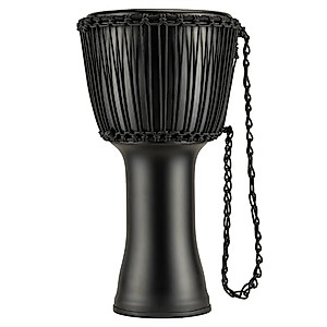 Meinl Percussion Series Travel Djembe Hand Drum Circle Instrument, Synthetic Shell and Goat Skin Head — NOT Made in China — African Mali Weave Rope Tuning, 2-Year Warranty (PADJ4-L-G)