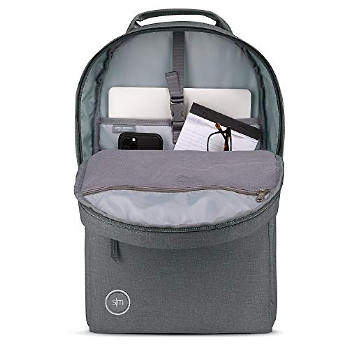Simple Modern Backpack with Laptop Compartment Sleeve for Women, Men, College, School, Work- Travel Bag, 25 Liter Legacy -Slate