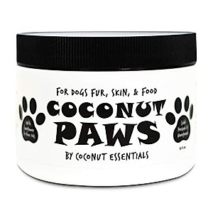 Coconut Paws Coconut Oil for Dogs Skin and Coat, Itching Relief, Hot spot Treatment, Hair Loss, aceite de Coco para Perros | w/Olive & Sunflower Oils | Vet Recommended 8oz - COCONUT ESSENTIALS