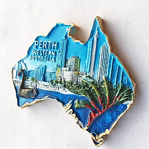 3D Perth Australia Refrigerator Magnet Travel Sticker Souvenirs Home & Kitchen Decoration Australia Fridge Magnet from China