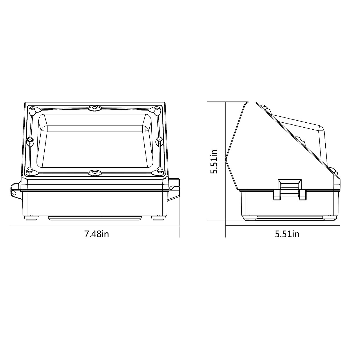 NEW SOONLED LED Wall Pack Light, 50W 6000lm 5000K Dusk-to-Dawn Photocell,Waterproof IP65, 100-277Vac, ETL DLC Listed 5-Year Warranty Outdoor Security Lighting