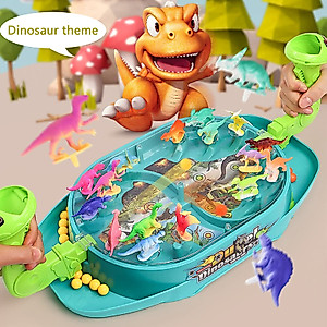 Pualsol Dino Shooting Toys.Dinosaur Game Battle Toy with Board Games and Dragon Toys for Kids - Perfect Boys Party Games and Great Fun Gifts for Childrens 4 5 6 7 8 Year Old