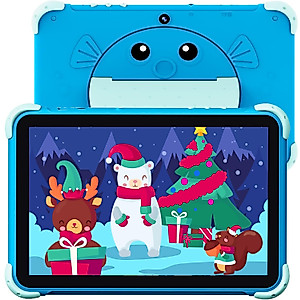 YINOCHE Kids Tablet 10.1 inch Android Toddler Tablet for Kids Children Tablets for Toddlers with Dual Camera 2GB 32GB ROM 1280x800 HD IPS Touch Screen Parental Control YouTube Netflix (Ice Blue)