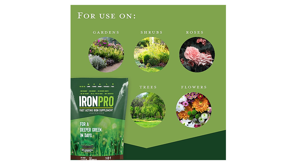 Iron Pro Fast Acting Iron Supplement for Lawns & Gardens